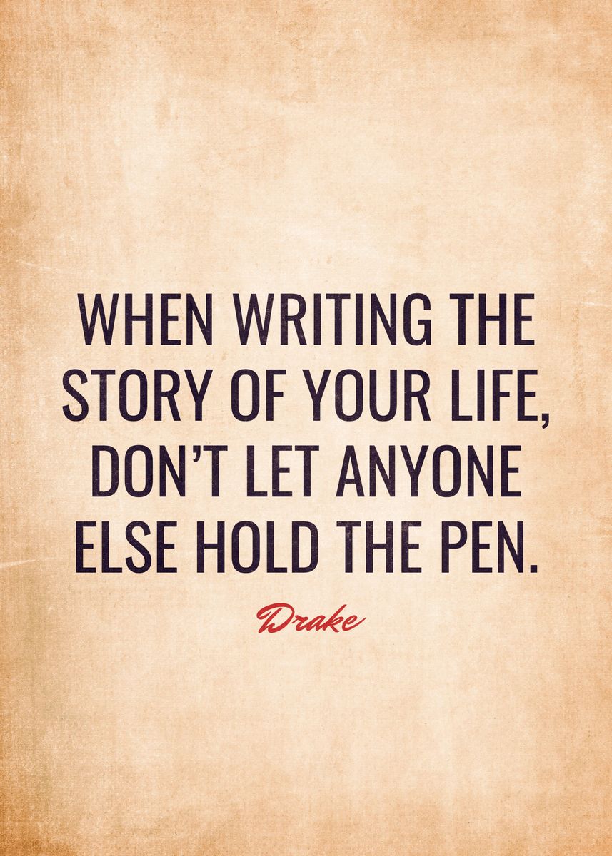 'Drake Quotes' Poster, picture, metal print, paint by Dicky Oktavian ...