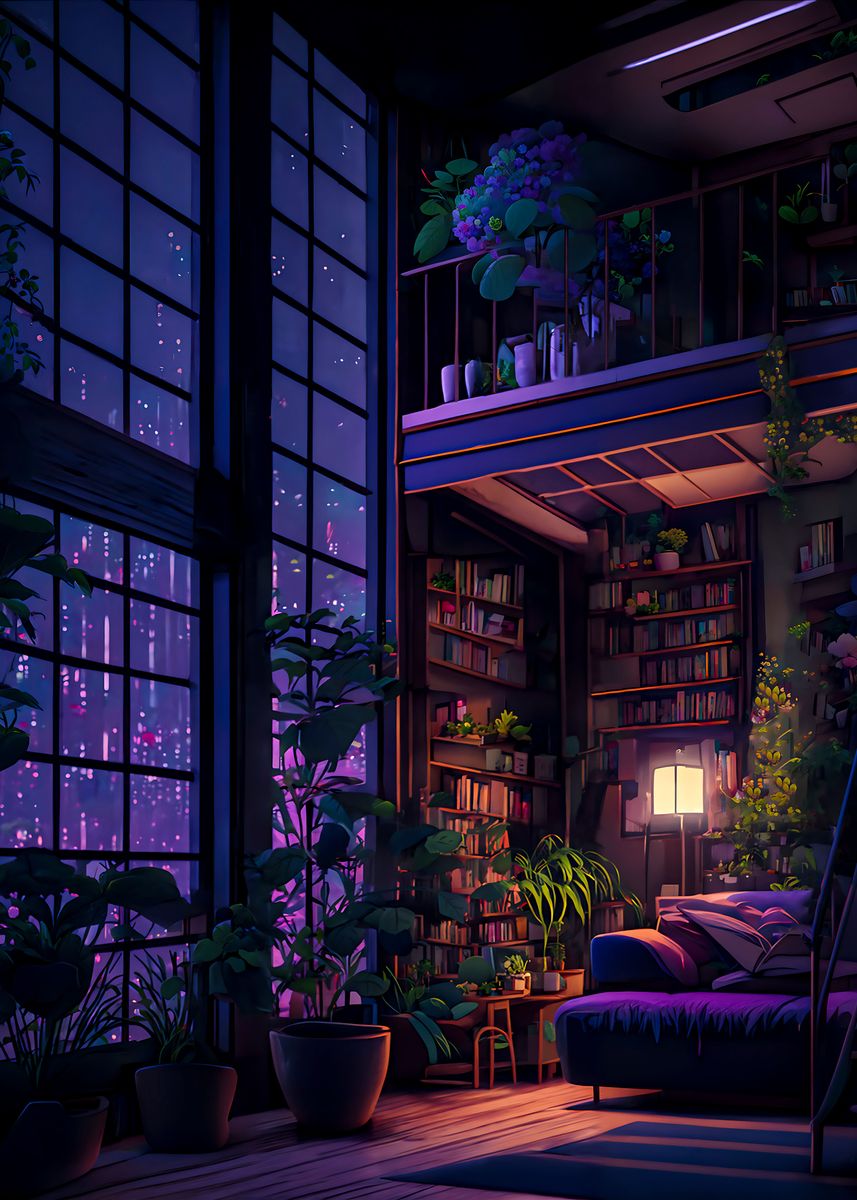 'Cozy loft room' Poster, picture, metal print, paint by Brian Nielsen ...