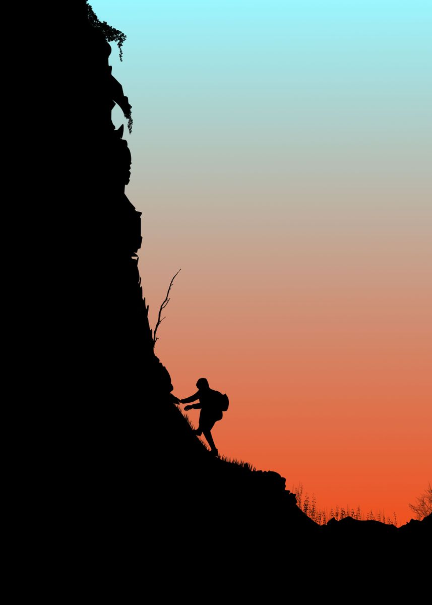 'The Climber' Poster, picture, metal print, paint by Arts and Minds ...