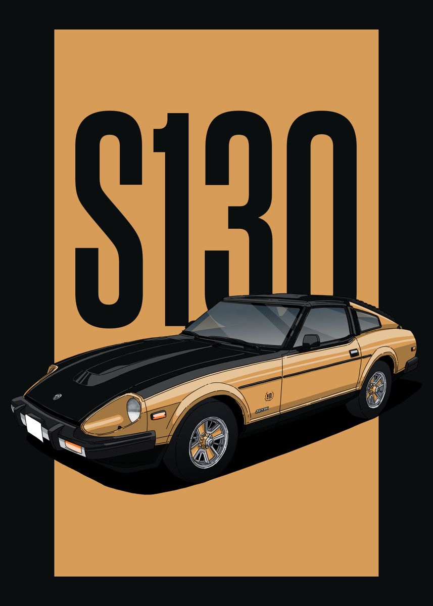 'Nissan Datsun 280ZX S130' Poster, picture, metal print, paint by ND ...
