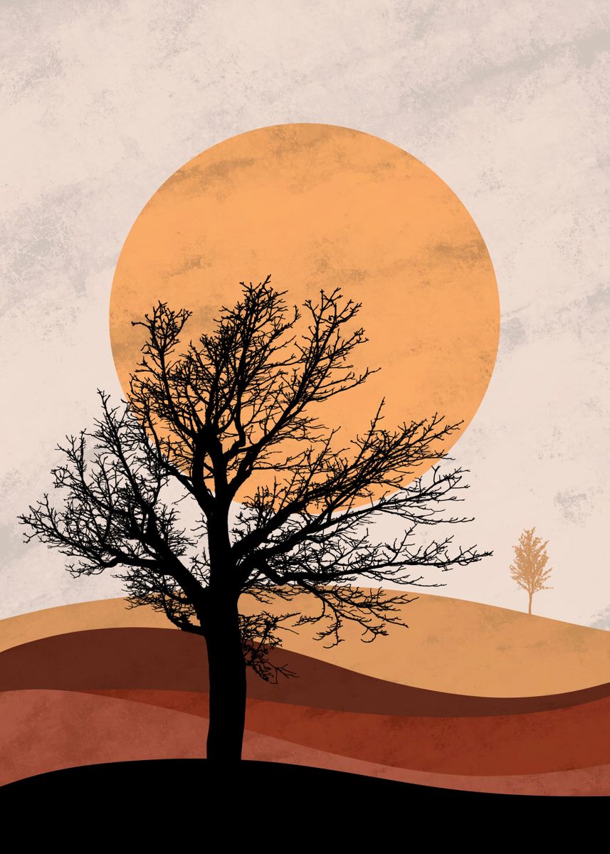 'Aesthetic minimal Sun' Poster, picture, metal print, paint by Aiden ...