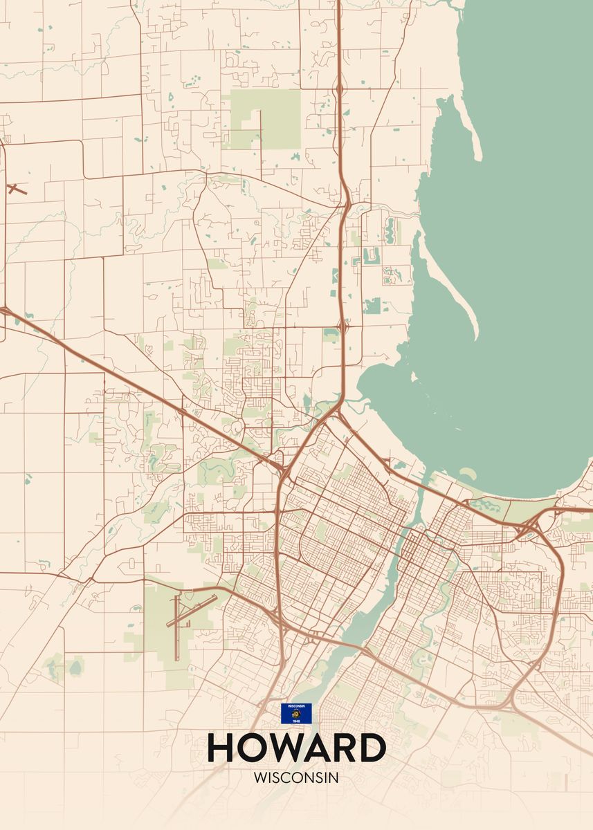 'Howard WI' Poster, picture, metal print, paint by IMR Designs | Displate