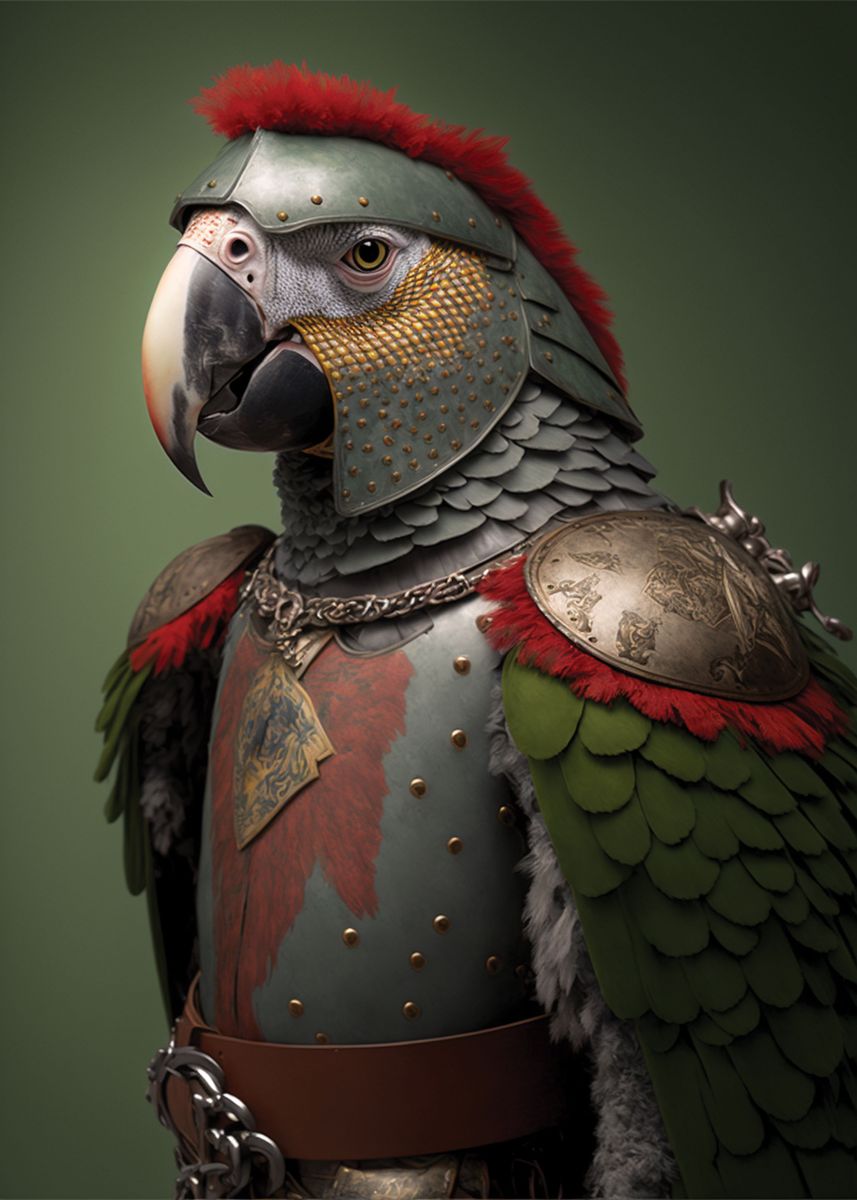 'Fighting parrot' Poster, picture, metal print, paint by talaat shaban ...