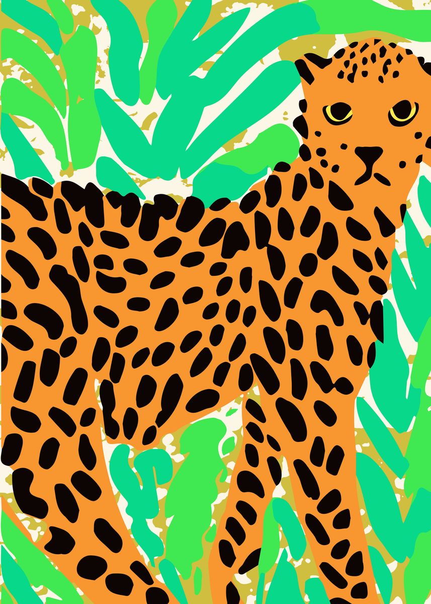 'Jungle Kitten Portrait' Poster, picture, metal print, paint by ...