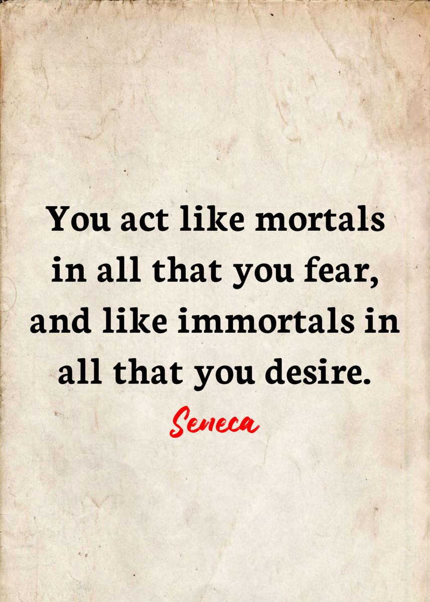 'Seneca Quote ' Poster, picture, metal print, paint by DIMS | Displate
