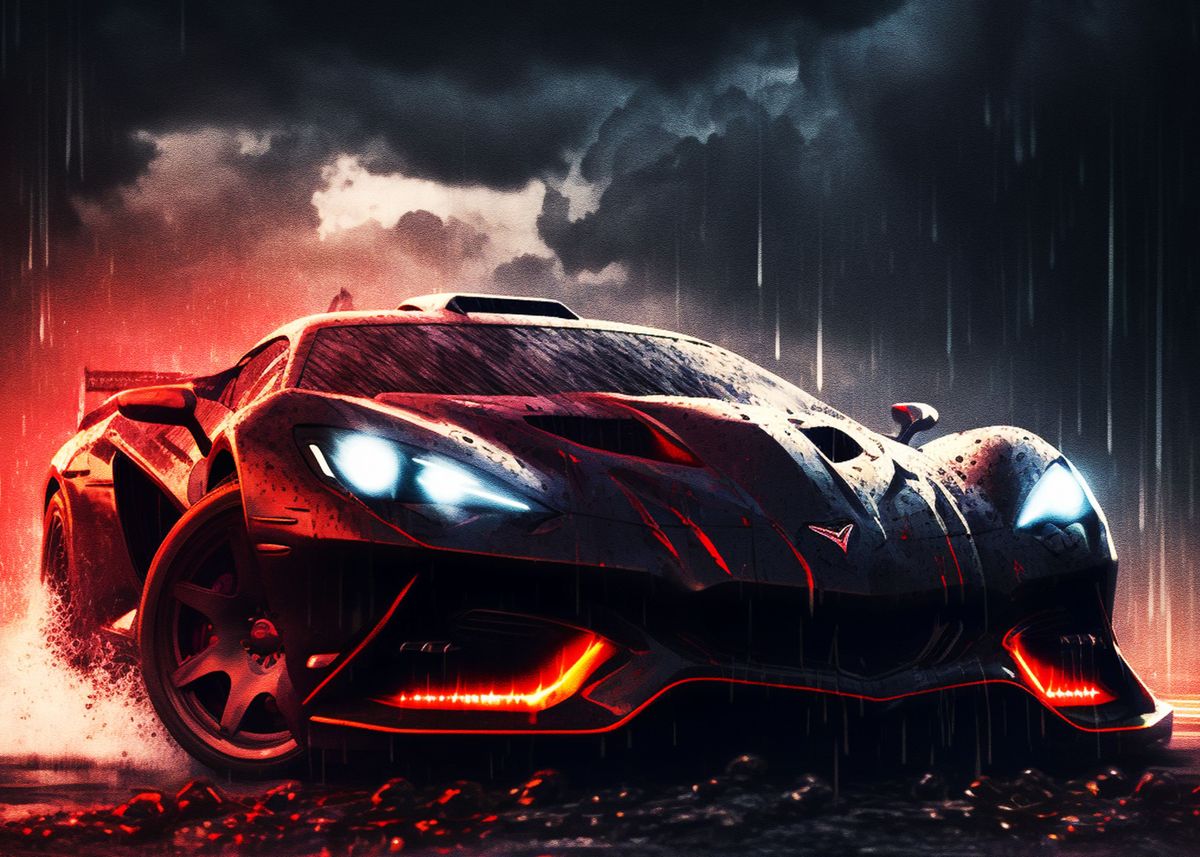 'Evil sports cars' Poster by Coffee Design | Displate