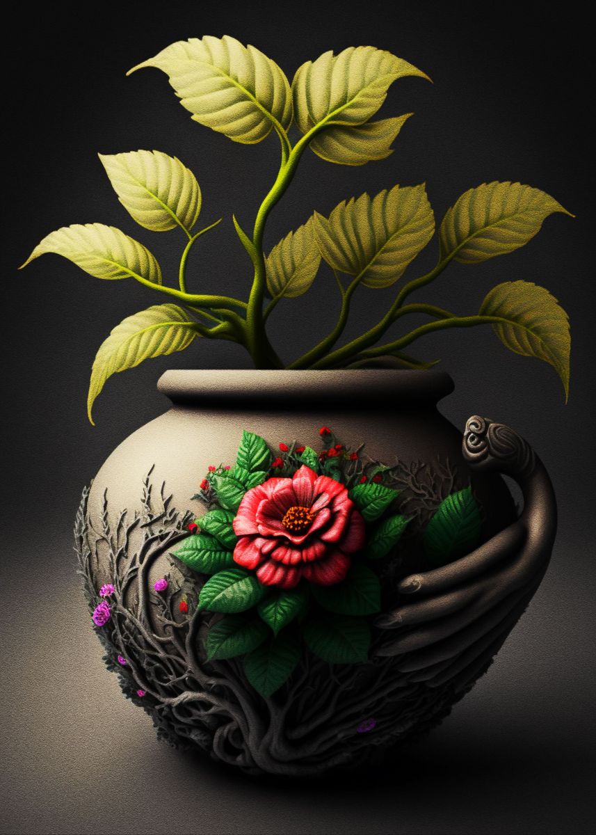 'Pot Fantasy' Poster, picture, metal print, paint by Coffee Design ...