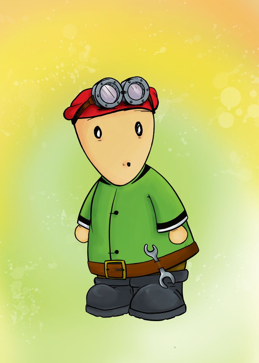 'The Engineer' Poster, picture, metal print, paint by Sundried Octopus ...