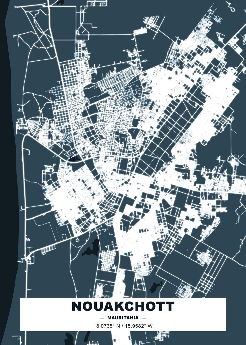 'Nouakchott' Poster, picture, metal print, paint by Bo Kev | Displate