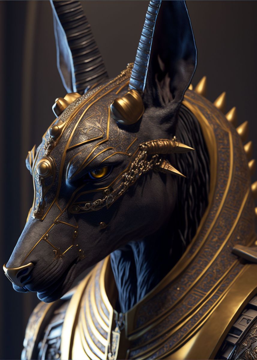 'Anubis' Poster, picture, metal print, paint by ZeusArt | Displate
