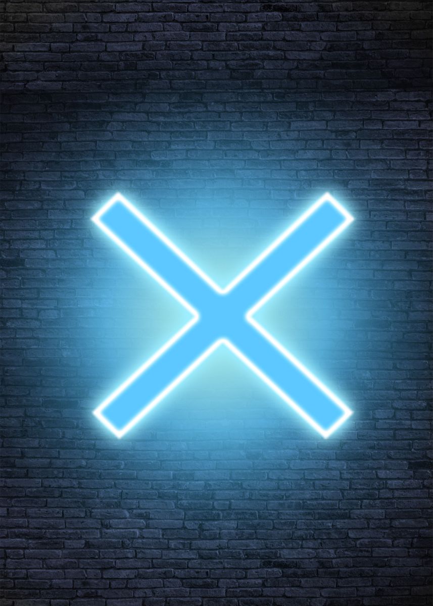 'CROSS' Poster, picture, metal print, paint by TroisiemeOeil | Displate