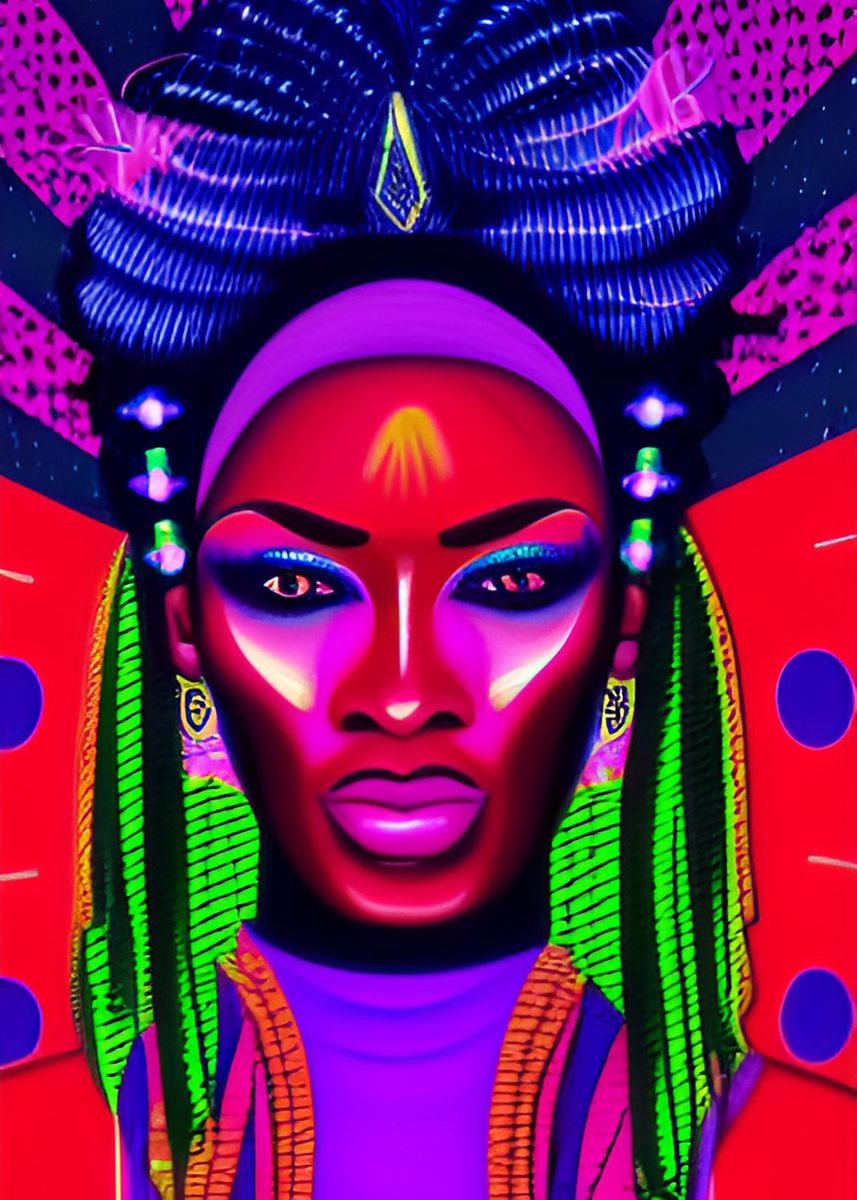 'African girl' Poster, picture, metal print, paint by Caravan Studio ...