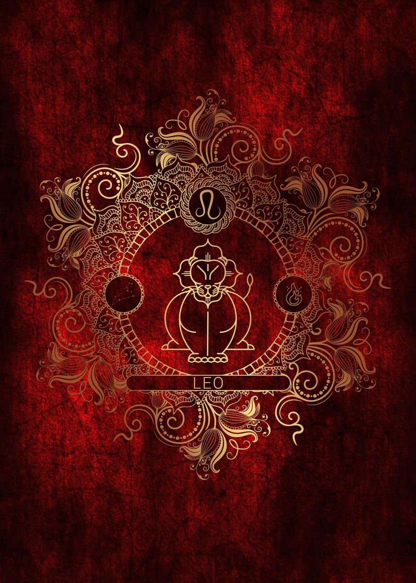 'Zodiac Fire Leo' Poster, picture, metal print, paint by Alexandre ...