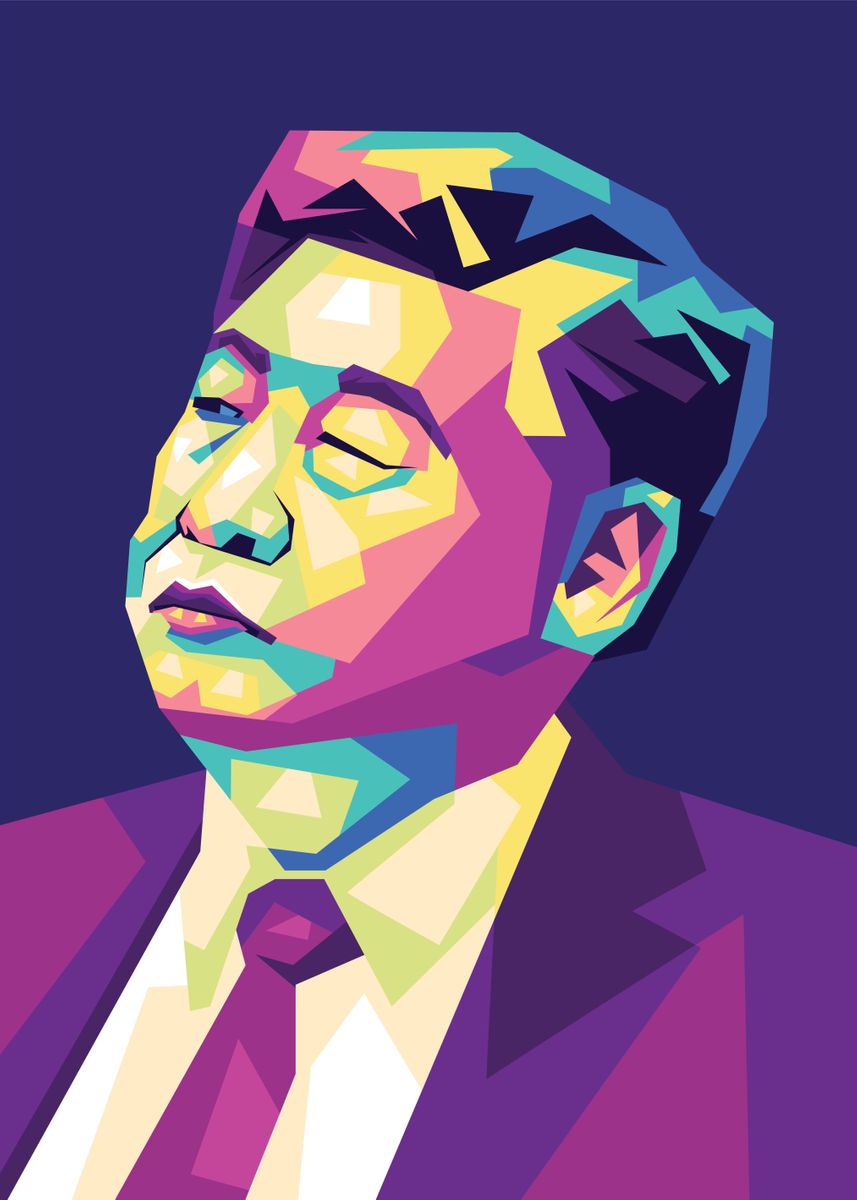 'Xi Jinping' Poster, picture, metal print, paint by Saidi Say | Displate