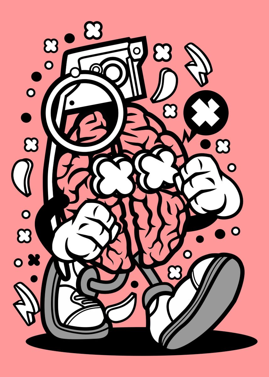 'Cartoon Illustration 250' Poster, picture, metal print, paint by Aloke ...