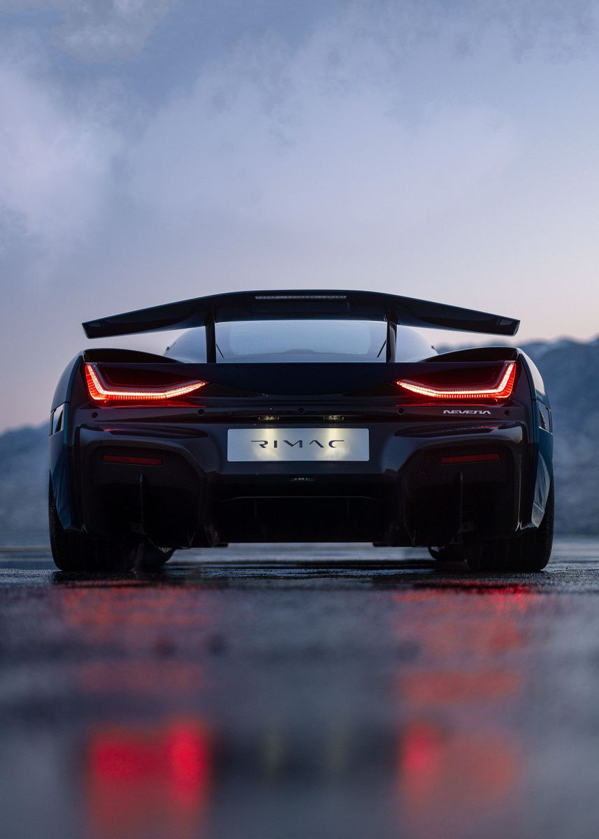 'Rimac Nevera' Poster, picture, metal print, paint by Supri GTR | Displate