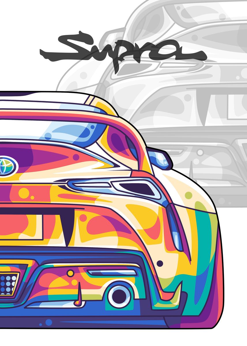 'Supra mk5' Poster, picture, metal print, paint by Doublede Design ...