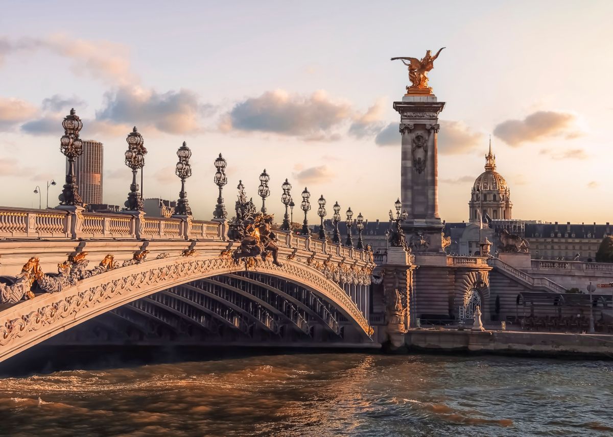 'Alexandre III Bridge' Poster by Mango Art | Displate
