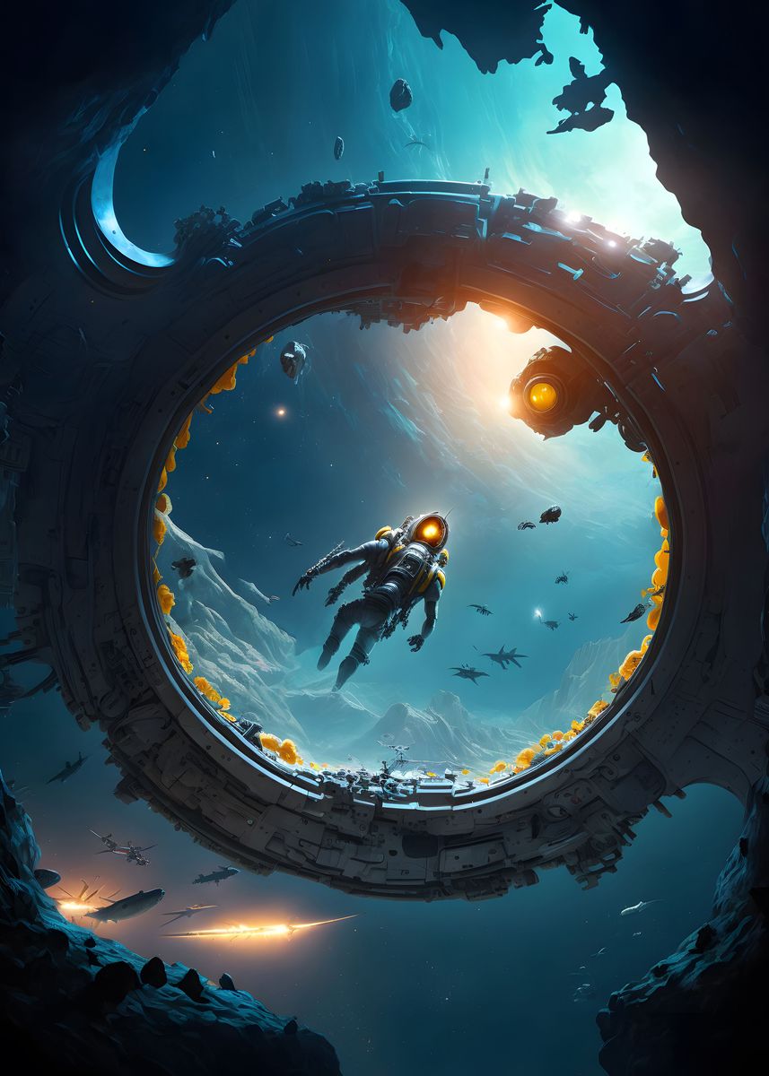 'Alien Portal' Poster, picture, metal print, paint by David Godbehere ...