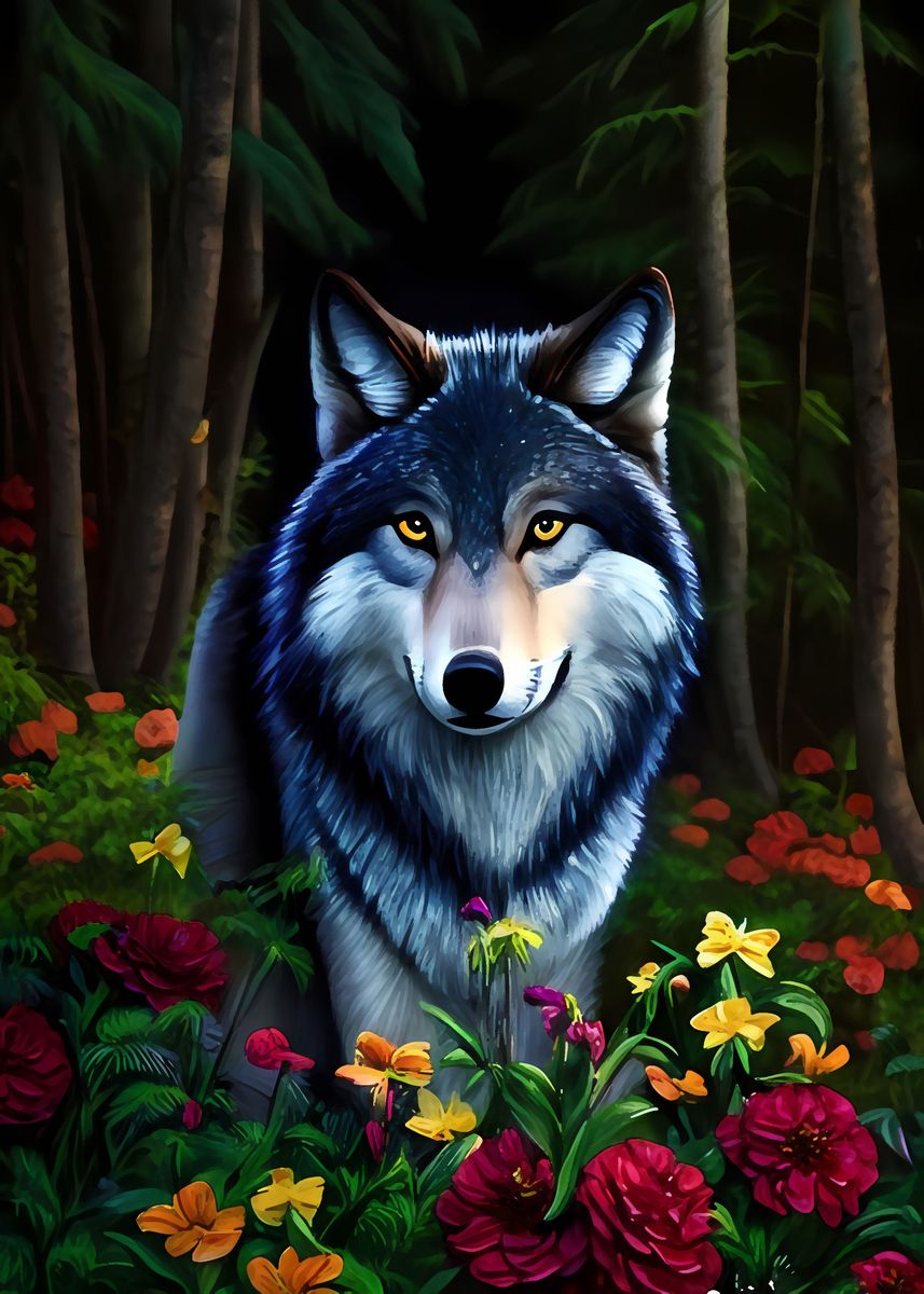 'animal art' Poster, picture, metal print, paint by erma wati | Displate