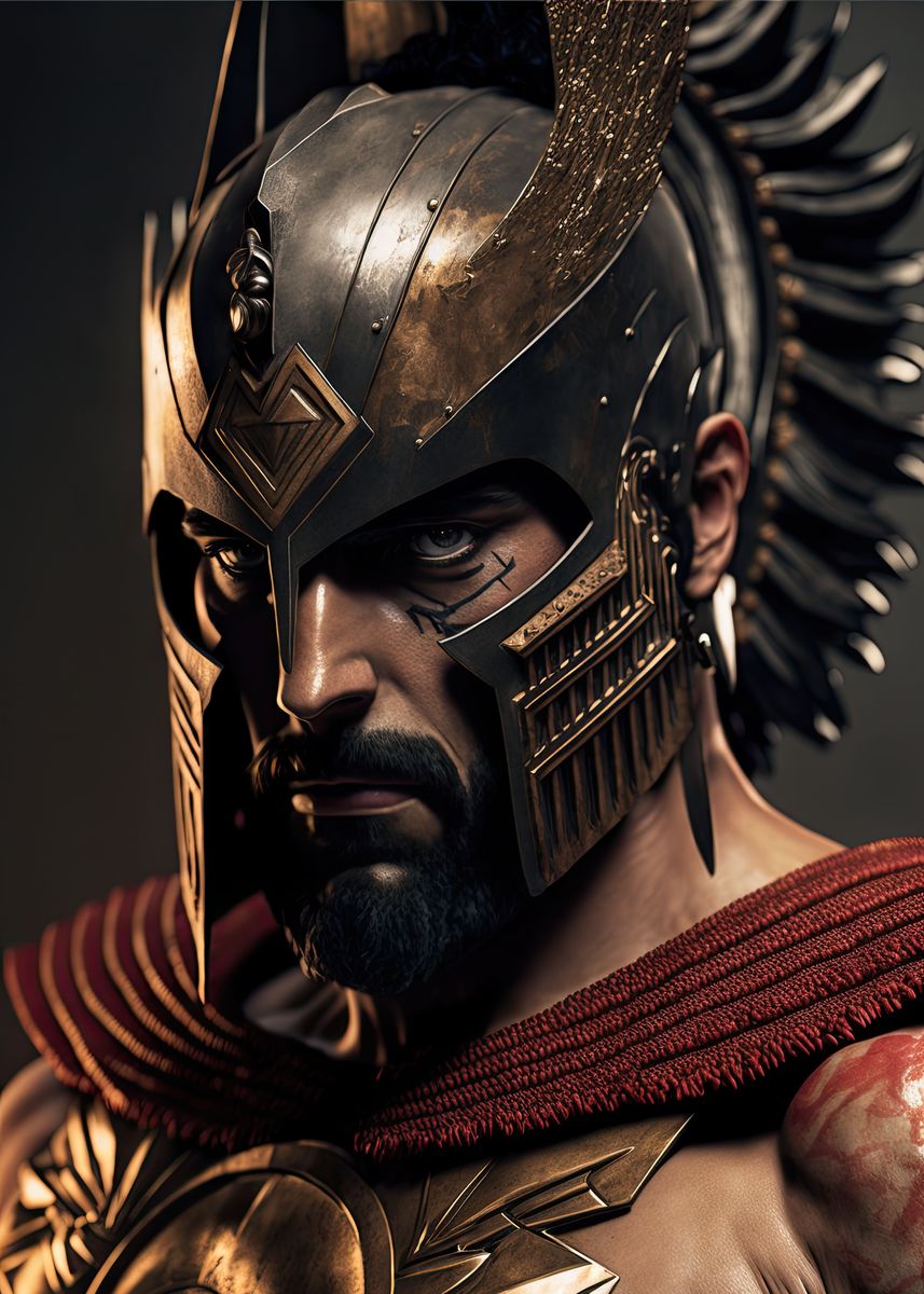 'Cyberpunk Leonidas' Poster, picture, metal print, paint by Sunrise ...