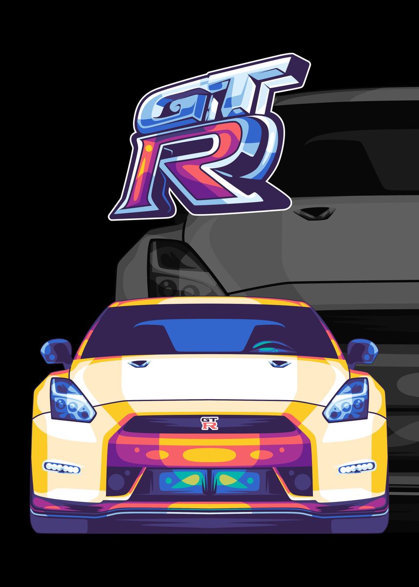 'Gtr R35' Poster, picture, metal print, paint by Dede wiradinata | Displate