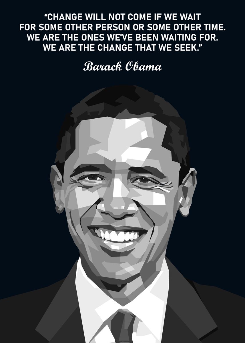 'Obama Quotes' Poster, picture, metal print, paint by Awesome Poster ...