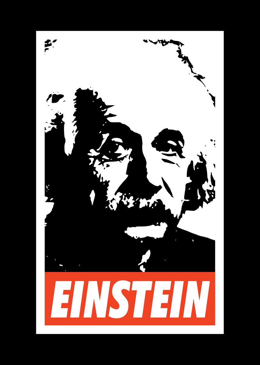 'Albert Einstein' Poster, picture, metal print, paint by Filip Hellman ...