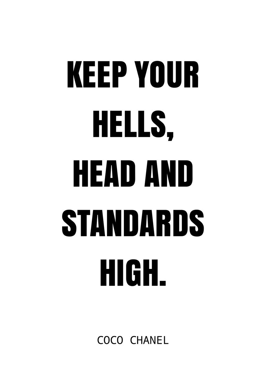 'Coco Chanel quotes' Poster, picture, metal print, paint by pus meong ...