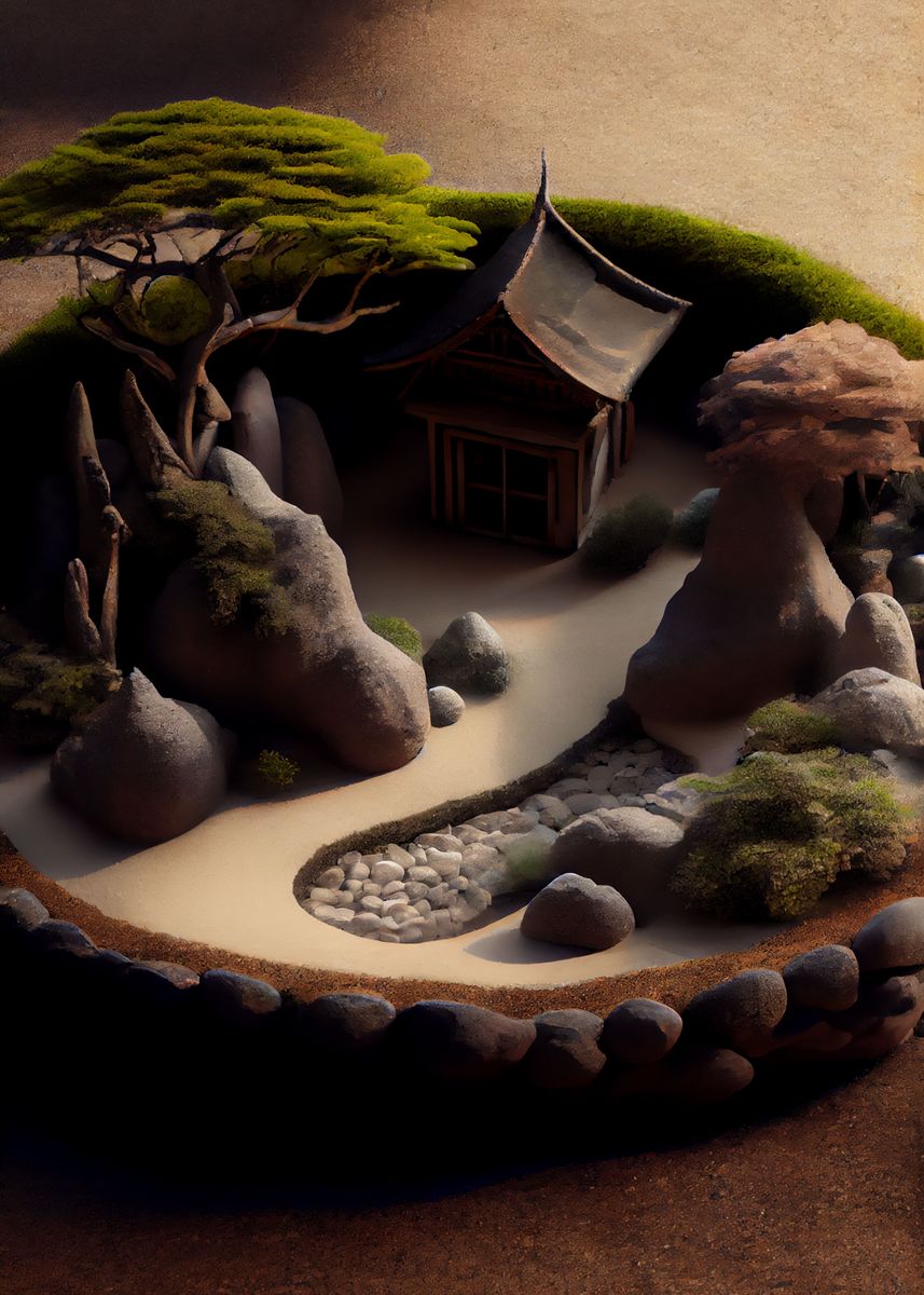'Zen Garden' Poster, picture, metal print, paint by Bofferding | Displate
