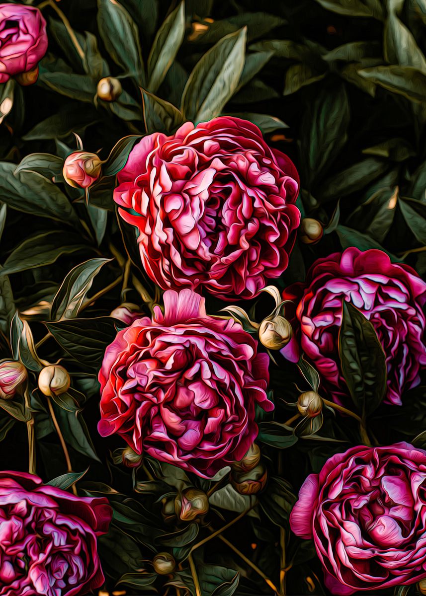 'Flower' Poster, picture, metal print, paint by Ties Rosi | Displate