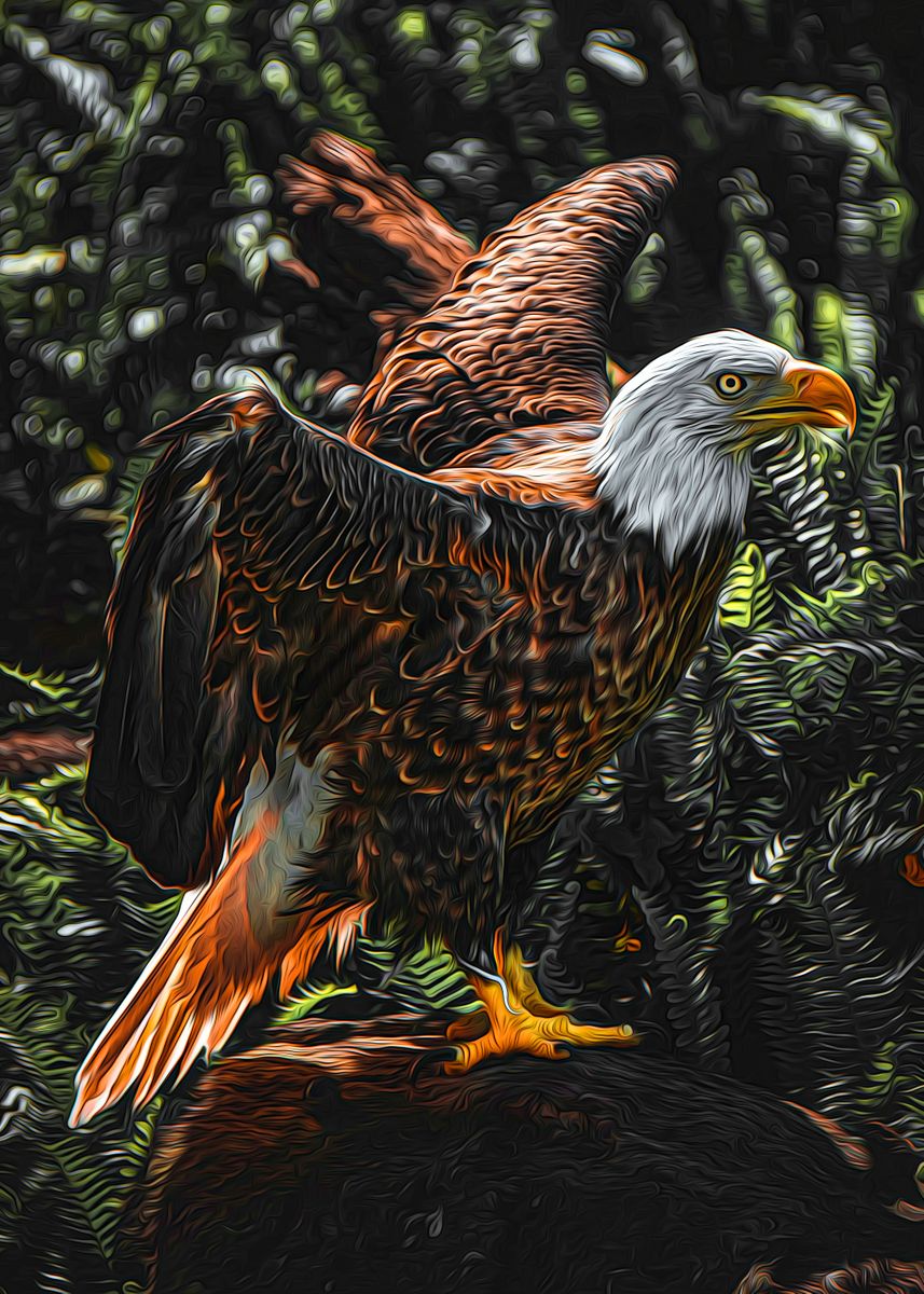 'Eagle' Poster, picture, metal print, paint by Tiker Arts | Displate