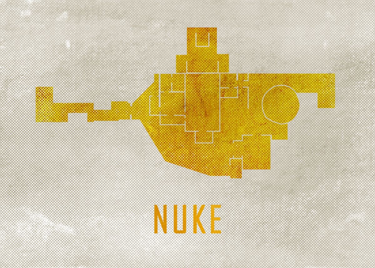'Nuke Map White And Gold' Poster by Counter-Strike | Displate