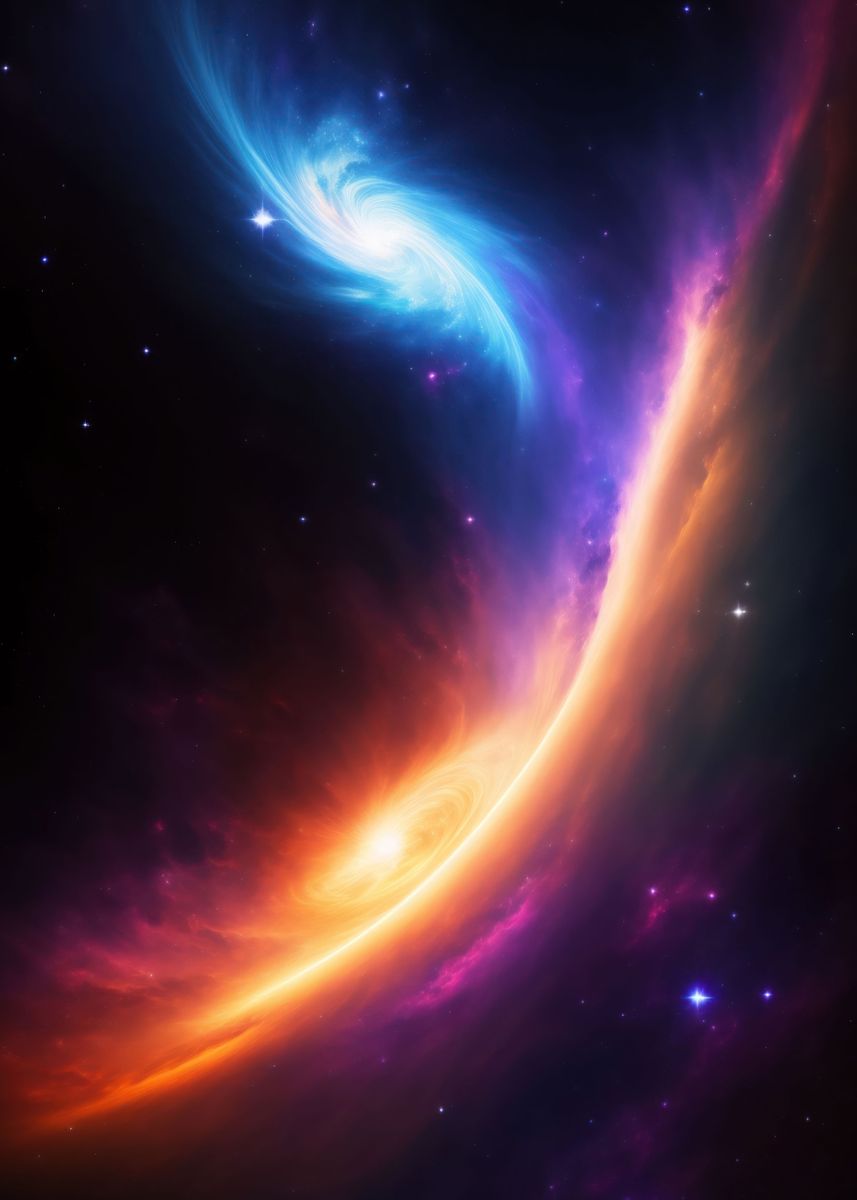 'space time' Poster, picture, metal print, paint by RonnieArts | Displate