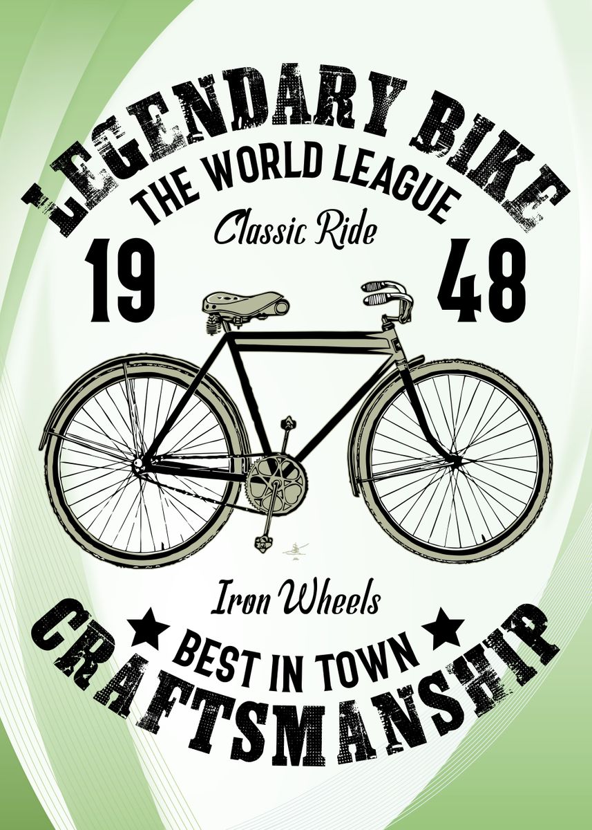 'Legendary Bike' Poster, picture, metal print, paint by crbn design ...
