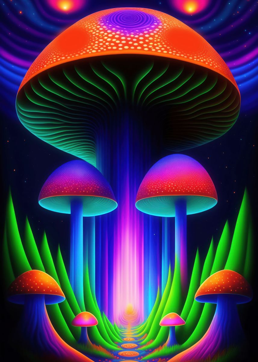 'trippy' Poster, picture, metal print, paint by RonnieArts | Displate