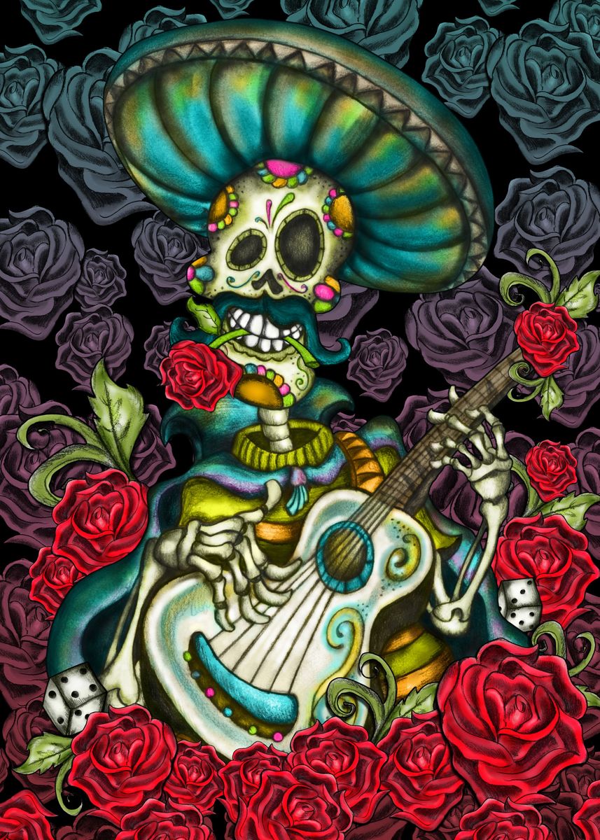 'Mariachi' Poster, picture, metal print, paint by Helinton Andruchechen ...