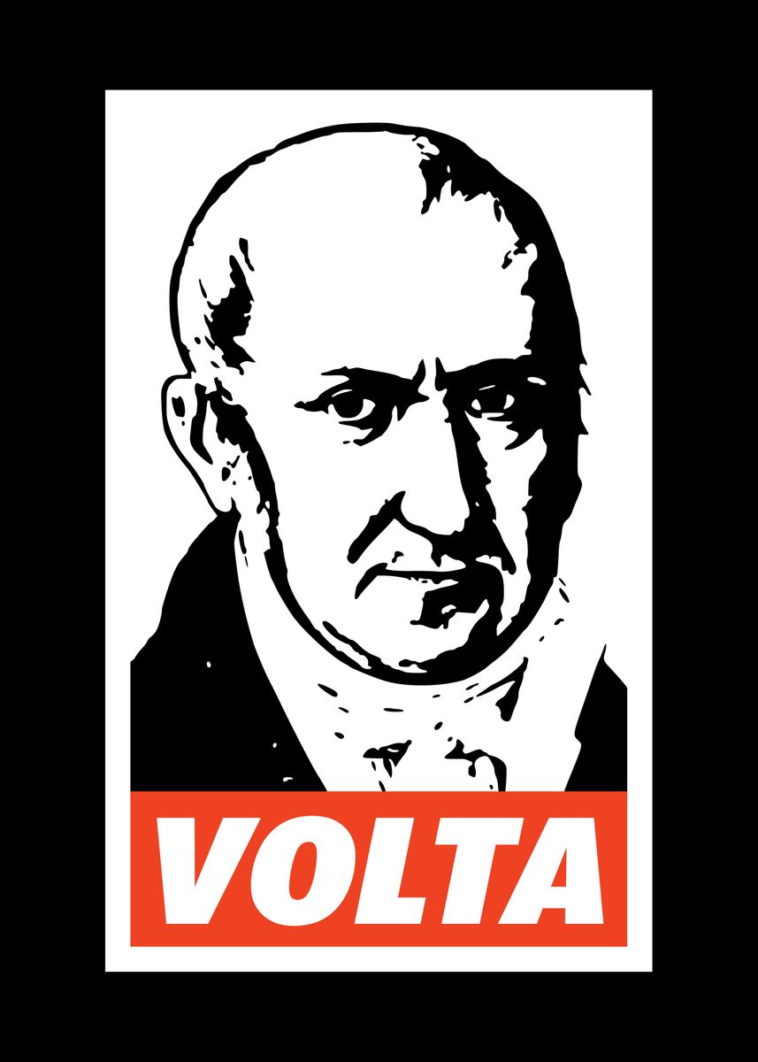 'Allesandro Volta' Poster, picture, metal print, paint by Filip Hellman ...