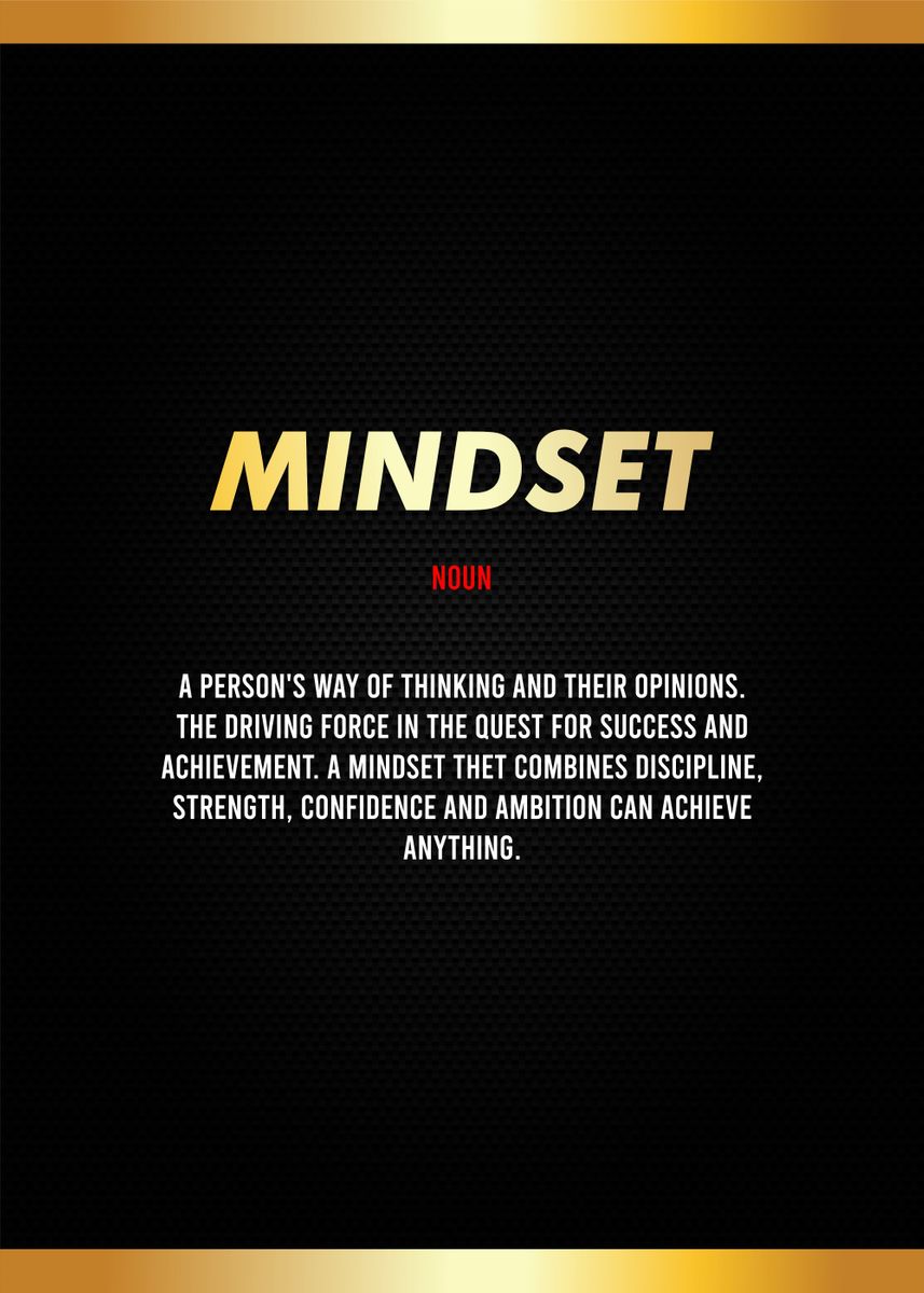 'funny mindset definition' Poster, picture, metal print, paint by Most ...