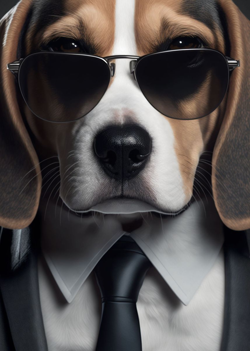 'Secret Agent Mr Beagle' Poster, picture, metal print, paint by Absuro ...