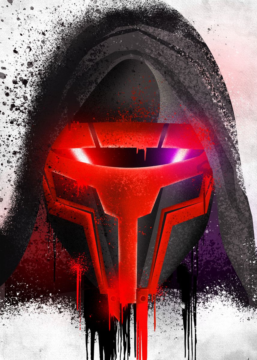 'Revan Graffitti Helmet' Poster by Star Wars | Displate