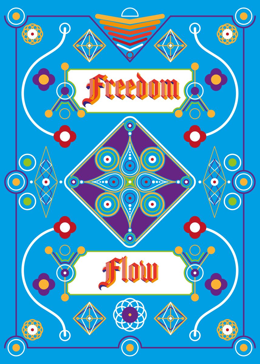'freedom flow' Poster, picture, metal print, paint by Rafael Martínez ...