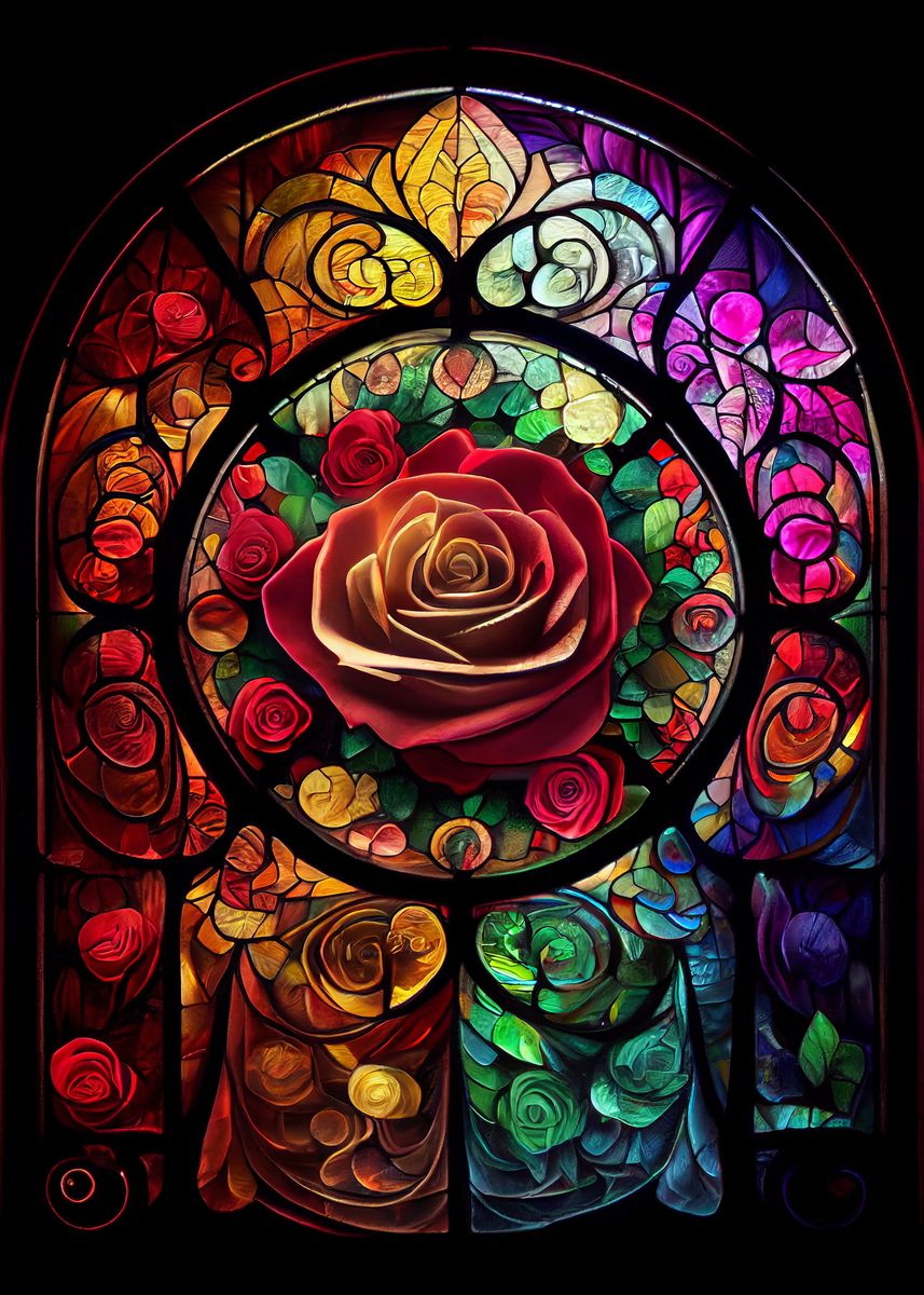 'Valentines Rose' Poster, picture, metal print, paint by Chris Cupit ...