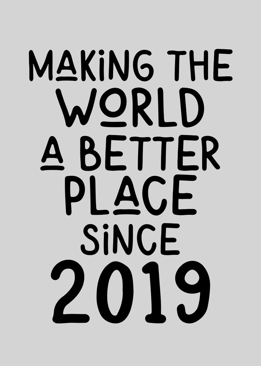'Inspiring Gift Quote 2019' Poster, picture, metal print, paint by ...