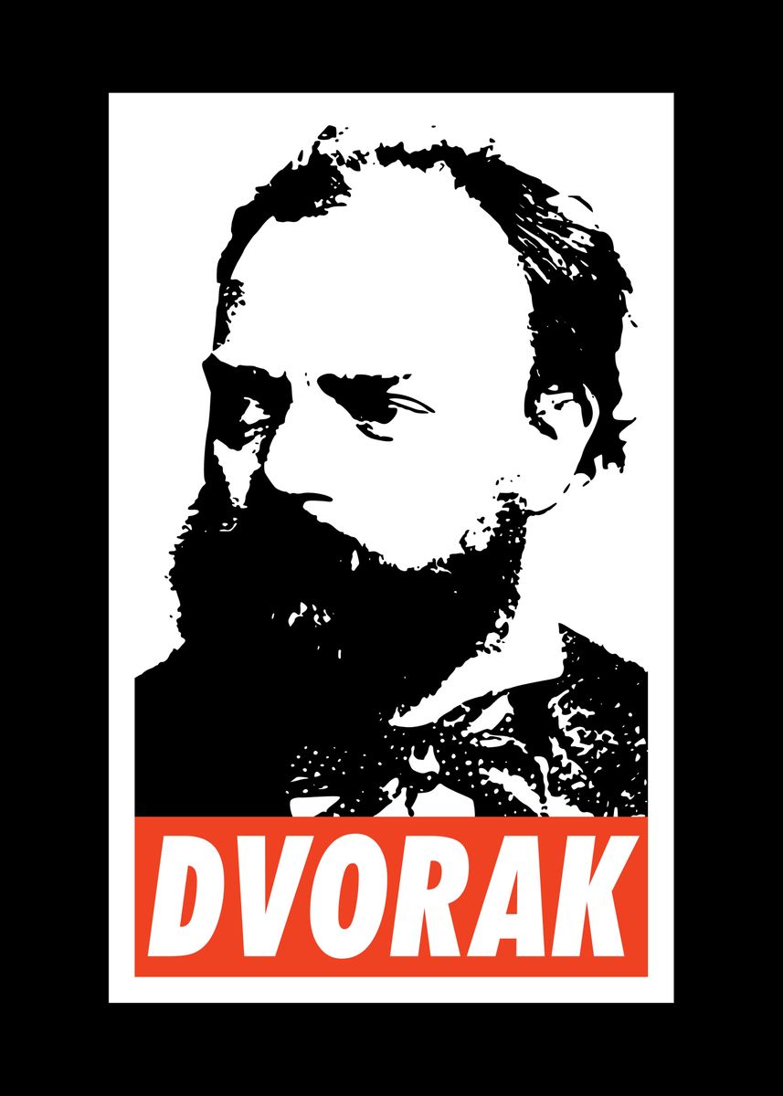'Antonin Dvorak' Poster, picture, metal print, paint by Filip Hellman ...