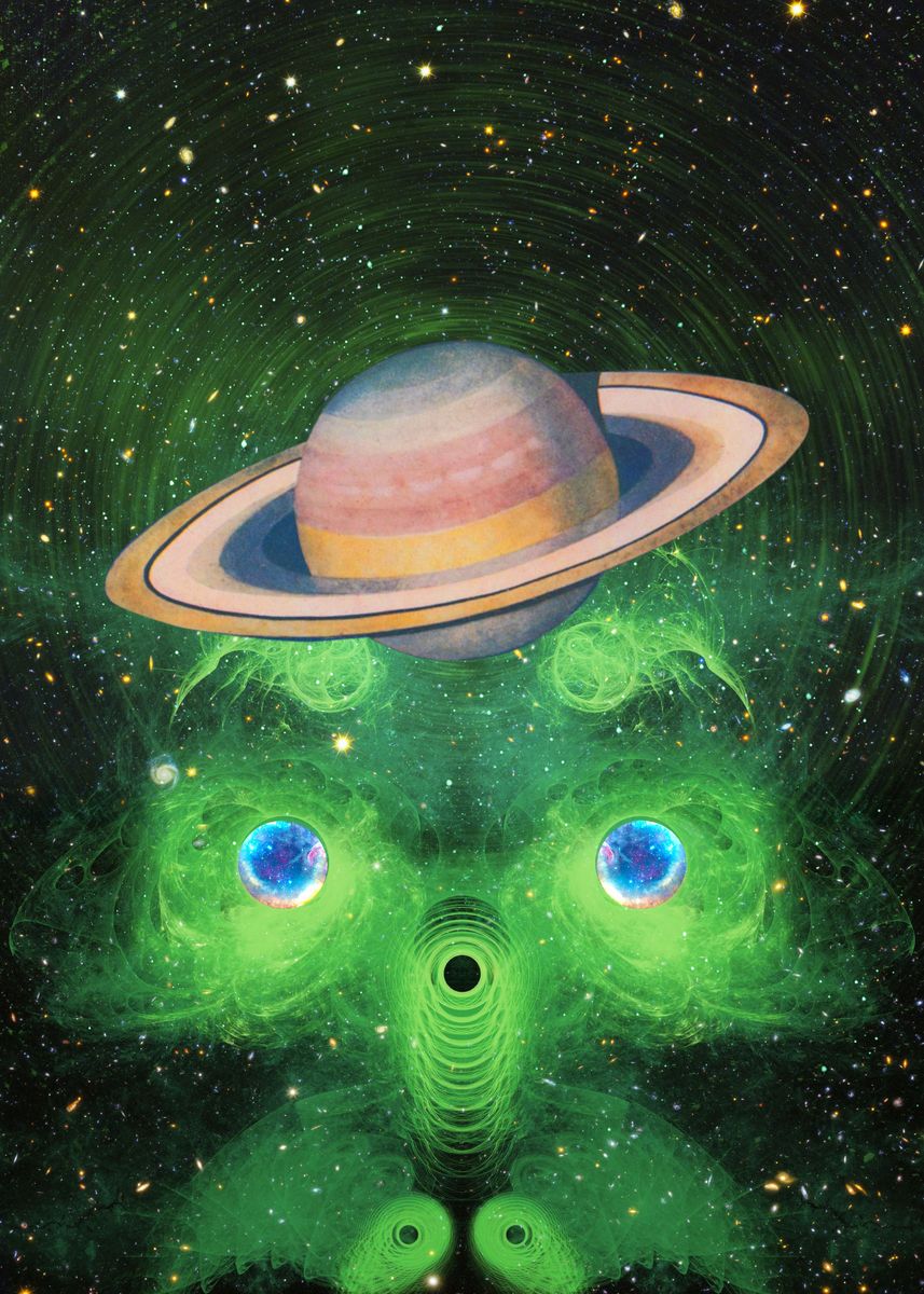 'Cute Cosmic Alien' Poster, picture, metal print, paint by Ishan Mishra ...