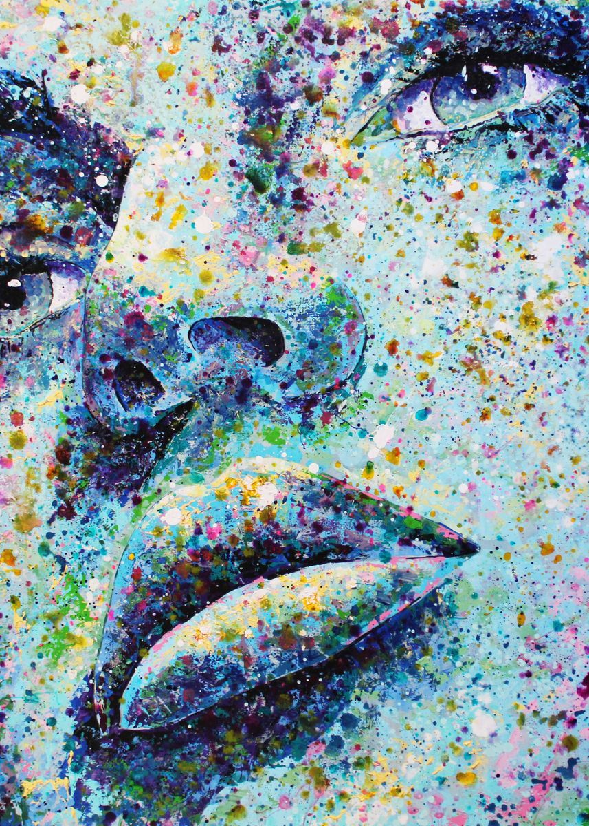 'True Blue' Poster, picture, metal print, paint by Silke Host | Displate