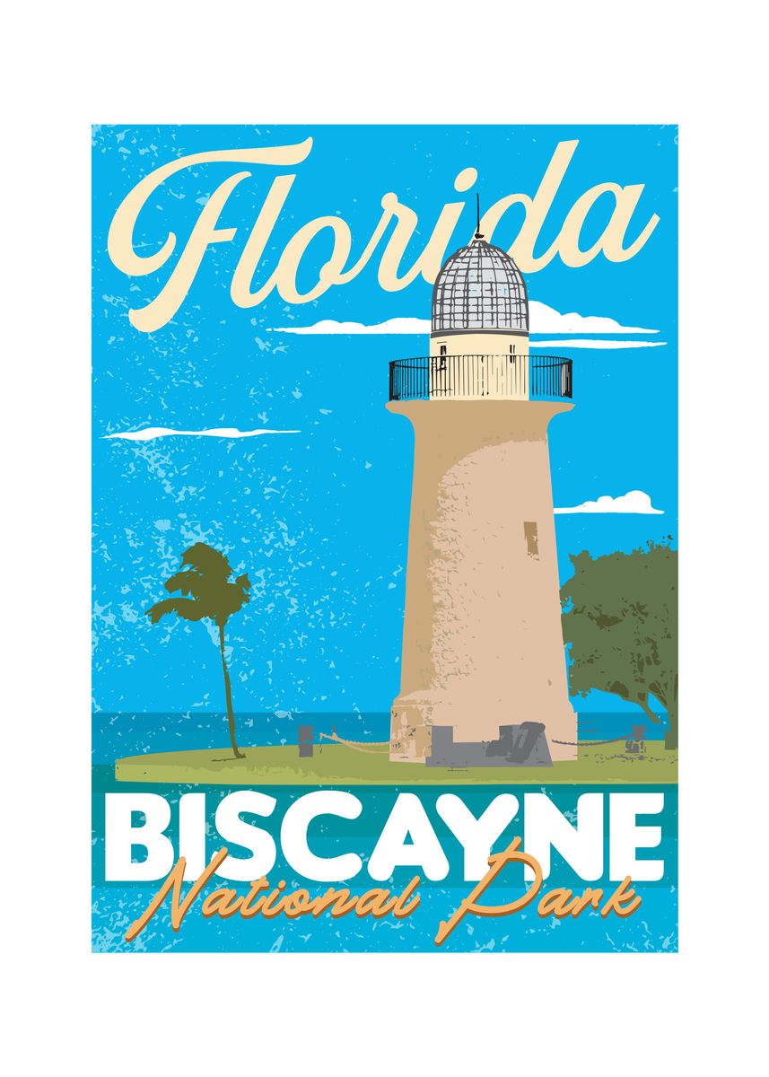 'Biscayne National Park ' Poster, picture, metal print, paint by ...