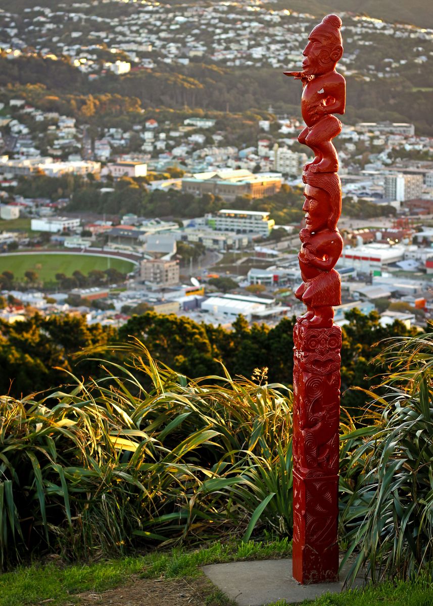 'Statues on Mount Victoria' Poster, picture, metal print, paint by ...