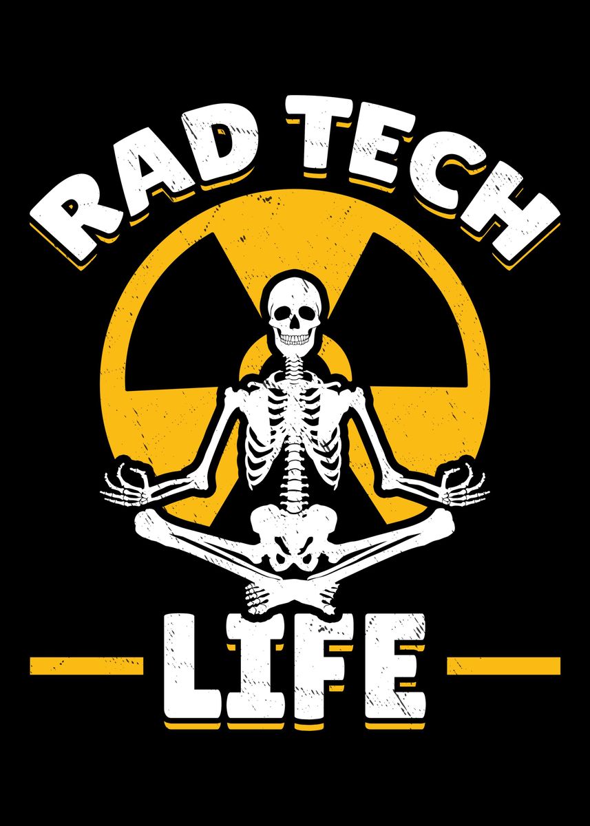 'Rad Tech Yoga' Poster, picture, metal print, paint by ...